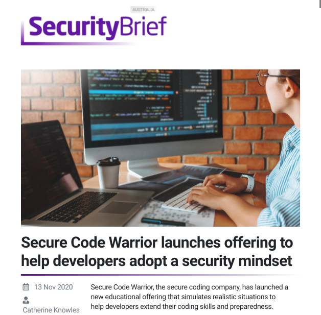 Securitybrief Secure Code Warrior Launches Offering To Help Developers Adopt A Security Mindset